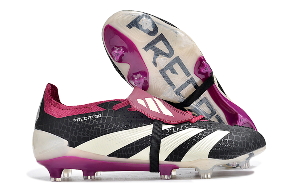 Botas de Fútbol Adidas Predator Accuracy+ FG Laces Tongue Blanco Negro ...