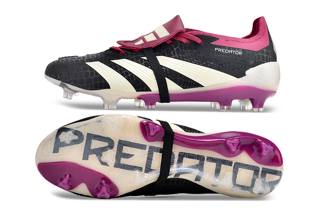 Botas de Fútbol Adidas Predator Accuracy+ FG Laces Tongue Blanco Negro ...
