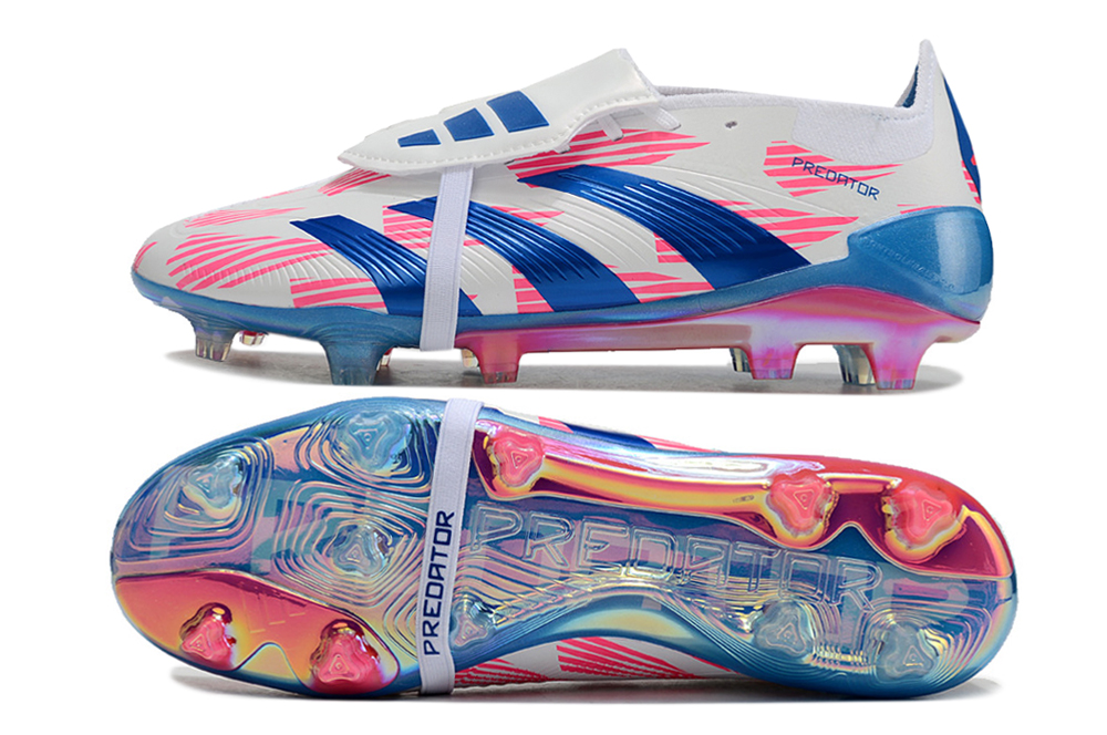 Botas de Fútbol adidas Predator Elite Tongue FG Azul Rosa Blanco ...